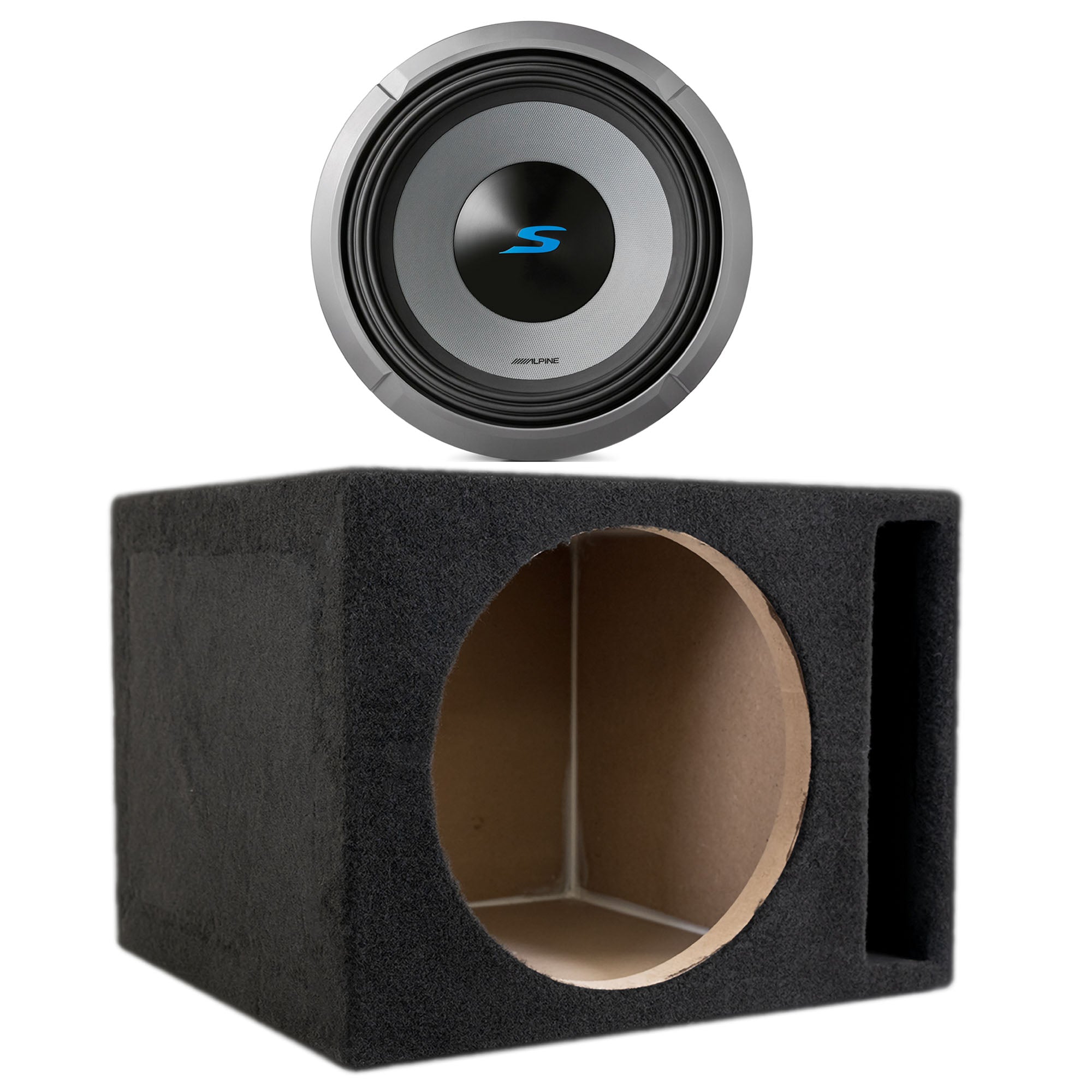 Alpine S2-W12D2 S Series 12 Dual 2-Ohm Subwoofer 1800W with SoundBox E ...