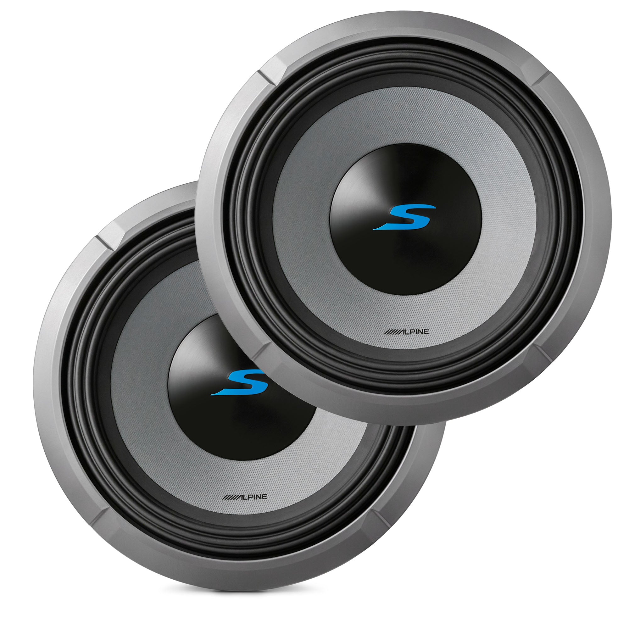 2x Alpine S2-W12D4, S Series 12" Dual 4 Ohm Voice Coil Subwoofers - Pa ...