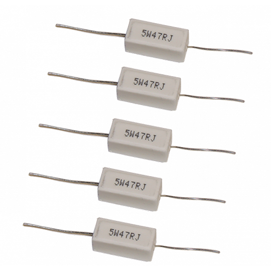 PAC LR475, 47 Ohm Resistor Pack (5 Pcs) Sandstone Axial Resistors ...
